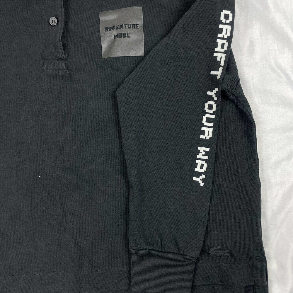 Lacoste X Minecraft Black Oversized Fit Graphic Polo … - Gem